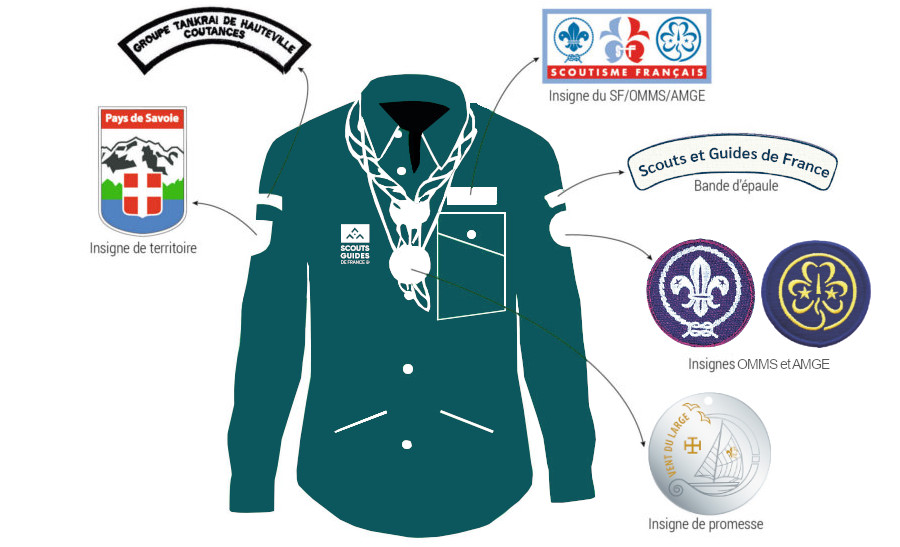 Des insignes SGDF bien placés - La boutique du scoutisme